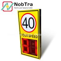 China LED Display Type Radar Feedback Sign Solar Speed Limit 1 to 99kmh Weatherproof IP 54 Traffic Speed Monitoring Device for Enhanced Road Safety for sale