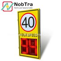 China LED Display Type Radar Feedback Sign Solar Speed Limit 1 to 99kmh Weatherproof IP 54 Traffic Speed Monitoring Device for Enhanced Road Safety for sale