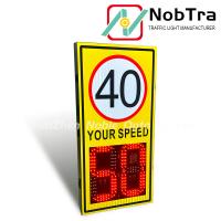 China Solar Powered Radar Sign with Temperature Display for sale