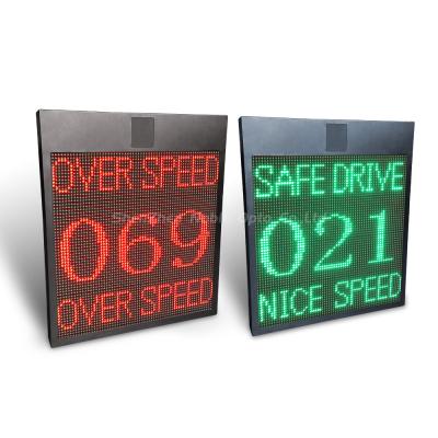 China Pole Mount Solar Powered Radar Speed Signs for Quick and Easy Installation Display Color Red And Green for sale