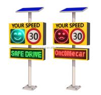 China 24.125GHZ Radar Working Frequency Solar Powered Radar Speed Signs Multi Machine Coordination Up To 8 Units Radar Detection Distance Standard With 200 Meters for sale