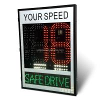 China 2 Color Red And Green Solar Radar Speed Signal For Traffic Management Up To 500 Meters Visibility for sale