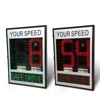 China 2 Color Red And Green Solar Radar Speed Signal For Traffic Management Up To 500 Meters Visibility for sale