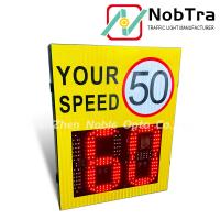 China Phone App Operated 2 Color Speed Limit Signs Offering Speed Measurement Range 1KMH 250KMH Designed for Accurate Vehicle Speed Monitoring for sale
