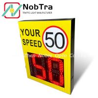 China 2.5 to 4 Meters Install Height Digital Speed Limit Signs With Mounting Brackets Radar Detection Distance 200 Meters Ideal For Traffic Control for sale