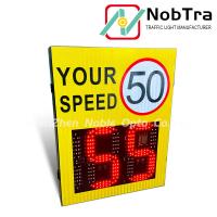 China 2.5 to 4 Meters Install Height Digital Speed Limit Signs With Mounting Brackets Radar Detection Distance 200 Meters Ideal For Traffic Control for sale
