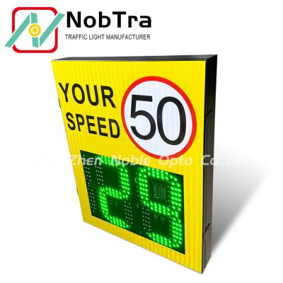 China More Than 300 Meters Visibility Range Digital Speed Limit Signs With IP54 Waterproof Level and Radar Detection Distance 200 Meters for sale