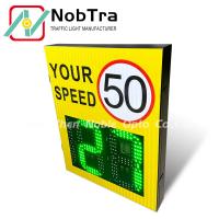 China Phone App Operated 2 Color Speed Limit Signs Offering Speed Measurement Range 1KMH 250KMH Designed for Accurate Vehicle Speed Monitoring for sale