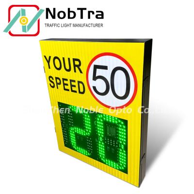 China Phone App Operated 2 Color Speed Limit Signs Offering Speed Measurement Range 1KMH 250KMH Designed for Accurate Vehicle Speed Monitoring for sale