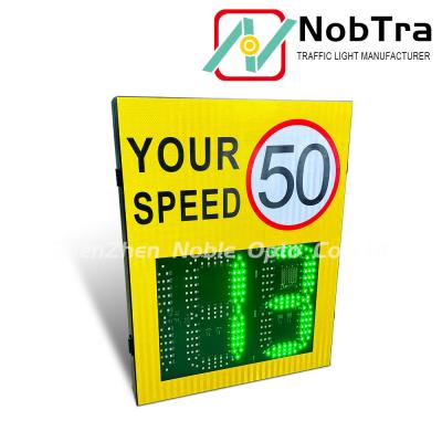 China 2.5 to 4 Meters Install Height Digital Speed Limit Signs With Mounting Brackets Radar Detection Distance 200 Meters Ideal For Traffic Control for sale