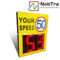 China Power Consumption Red 12watt Green 15watt Digital Speed Limit Signs Visibility Range More Than 300 Meters and Integrated Radar for Highway Safety for sale