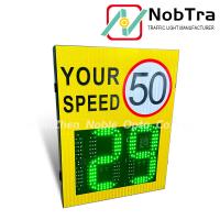 China Power Consumption Red 12watt Green 15watt Digital Speed Limit Signs Visibility Range More Than 300 Meters and Integrated Radar for Highway Safety for sale