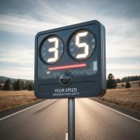 China LED Two Digits Speed Sign With Integrated Radar Using 24.125GHZ Frequency For Precise Speed Measurement And Enhanced Road Safety for sale