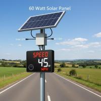 China LED Display Type Radar Feedback Sign Solar featuring 60 Watt Solar Panel and Solar 12V or AC 220V Power Source for Road Monitoring for sale