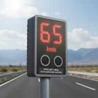 China LED Display Radar Sensors Speed Sign Speed Limit 1-99kmh Durable Accurate Traffic Monitoring Equipment for sale