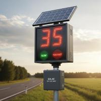 China Weatherproof IP 54 Radar Feedback Sign Solar Including Lithium Battery and Solar 12V or AC 220V Power Source Ensuring Outdoor for sale