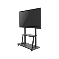 China 55 65 75 Inch Adjustable Interactive Whiteboard Stand Metal Floor Mobile Stand for sale