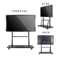 China 55 65 75 Inch Adjustable Interactive Whiteboard Stand Metal Floor Mobile Stand for sale