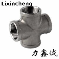 China Stainless Steel Cross & Tee Pipe Fittings DN25 150LB NPT/BSP Thread SS304 Female Thread Connections for sale