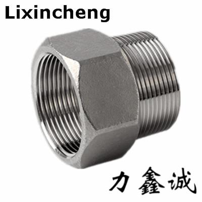 China Stainless Steel 304 306 Reducing Bushing Pipe Fitting NPT Threaded Connector for sale