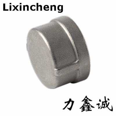 China Stainless Steel 304 Pipe Cap Round Hex Casting Thread Cap 1/8 to 4 Inch for sale