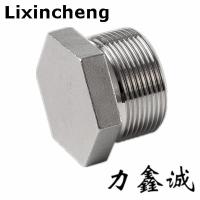 China Stainless Steel Pipe Fittings Caps SS304 SS306 Round Hex Thread Cap 1/2 to 4 Inch for sale