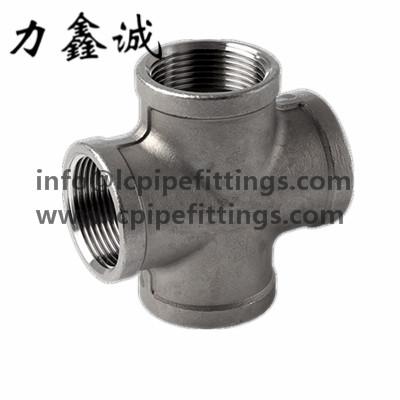 China Stainless Steel Cross Pipe Fitting with NPT Female Threading - 1/8