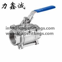 China Stainless Steel 3-Piece Ball Valve 1000PSI PN63 with DIN2999/259 Thread Connections for sale