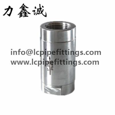 China Stainless Steel Vertical Check Valve 800PSI PN40 1/4 to 3 Inch Spring Loaded for sale