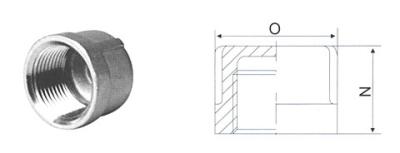 China Stainless Steel Round Cap SS304/SS316 Pipe Fitting - 1/8