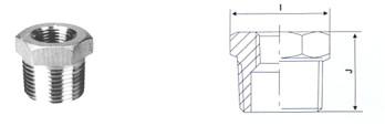 China Stainless Steel Hex Bushing HB Male Female Reducer NPT 1/4 to 4 Inch for sale