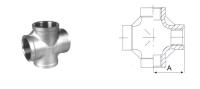 China Stainless Steel Cross Four Way Pipe Fitting NPT Female Thread 1/2 to 2 Inch for sale