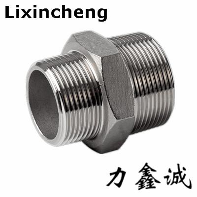 China LXC Stainless Steel Hex Nipple Pipe Fittings 1/8 to 6 Inch NPT BSP Thread for sale