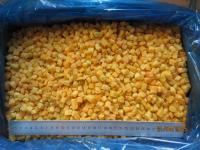 China Sinocharm 4-Star Product BRC-A Fresh Yellow Peach 10x10mm Frozen Diced Fruits Cubes IQF Yellow Peach Dices for sale