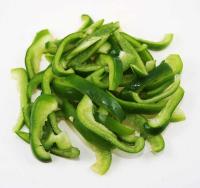 China New Seasons IQF Frozen Fresh Green Bell Pepper Strip Frozen vegetables for sale