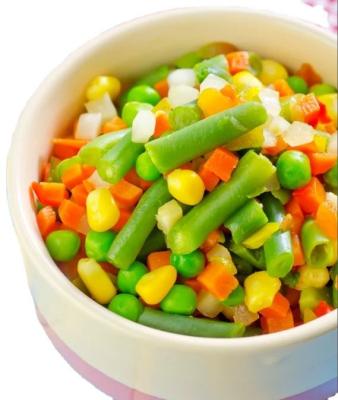 China IQF Four Frozen Vegetables Green Pea&sweet Corn Kernels&carrot&green Bean for sale