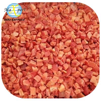 China China Supplier IQF Processing Frozen Red Sweet Pepper Dices in Bulk Frozen Vegetables for sale