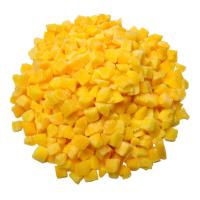 China IQF Organic Yellow Peach Dices Bulk Packaged Frozen Fruits Water Pulp Whole Cubes and Halves Sweet Taste Preserved for sale