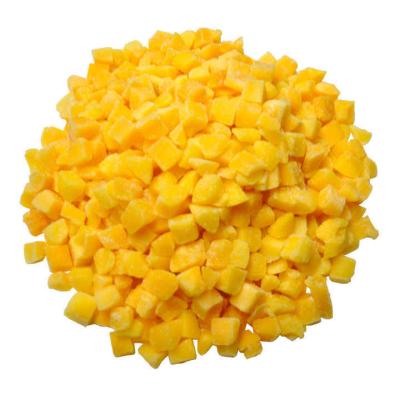 China IQF Organic Yellow Peach Dices Bulk Packaged Frozen Fruits Water Pulp Whole Cubes and Halves Sweet Taste Preserved for sale