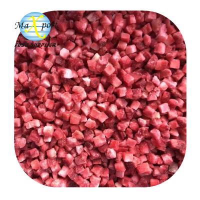 China New Crop Good Quality Iqf Frozen Diced Strawberry Frozen Strawberry Dices From China for sale