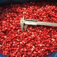 China New Crop Good Quality Iqf Frozen Diced Strawberry Frozen Strawberry Dices From China for sale