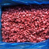 China New Crop Good Quality Iqf Frozen Diced Strawberry Frozen Strawberry Dices From China for sale