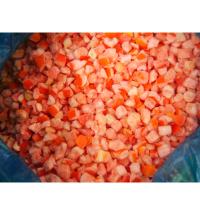 China HALAL Certified Frozen Vegetables Factory IQF Tomato Dices 10mm Frozen Diced Tomatoes in China for sale