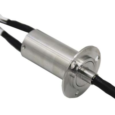 China Mini Slip Ring 304 Stainless Steel 12 Circuits 2A Gold-Gold Contact Rotary Connector for sale