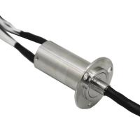 China Mirror Finish Stainless Steel Mini Slip Ring 26 Circuits 100 RPM Long Life Rotary Connector for sale
