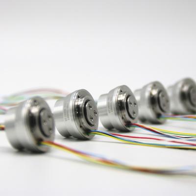 China Mini Slip Ring 303 Stainless Steel Shell Gold Contact 1A 300 RPM Long Working Life Rotary Connector for sale