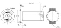 China High Current Conductive Slip Ring 50 Channel 60A Gold-Gold Contact Rotary Joint 50g for sale