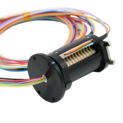 China High Speed Slip Ring 15000 RPM 60 Circuits Gold Gold Contacts Aluminum Alloy Housing for sale