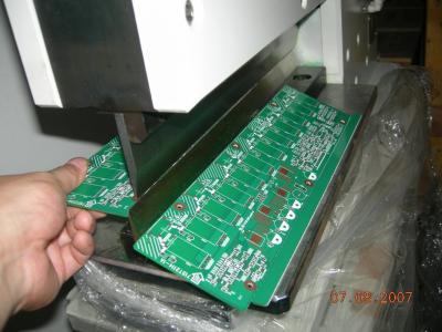 China Guillotine Cutter PCB Cutting Machine for Metal Board with Linear Blades for sale