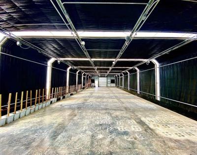 China Multi-Span Commercial Greenhouse with End Floral Sightseeing and Striped Glass Terrace for sale